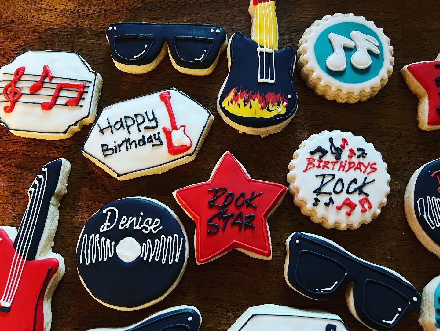 Rock and Roll Birthday Cookies, Rock and Roll Cookies - Etsy