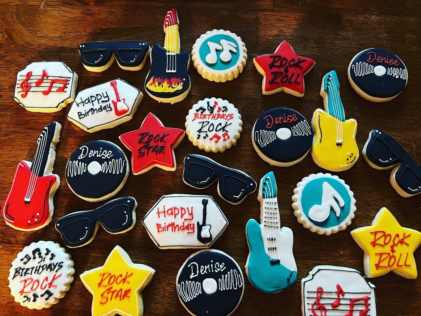 Rock and Roll Birthday Cookies, Rock and Roll Cookies - Etsy