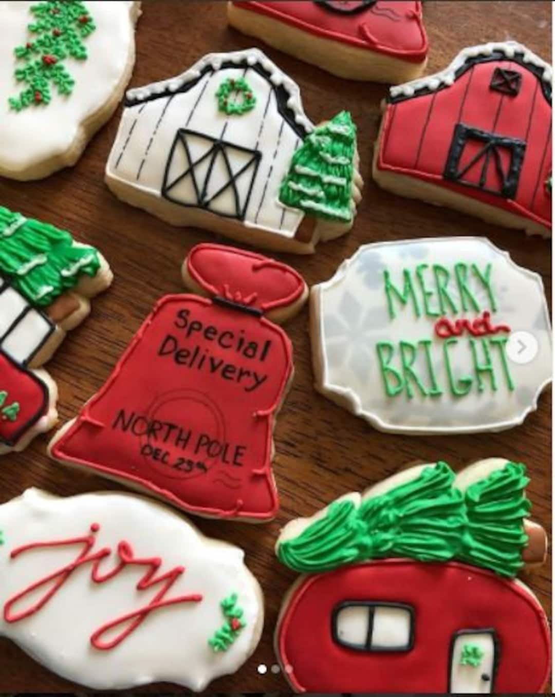 Holiday Cookies, Decorated Christmas Sugar Cookies, Country Christmas ...