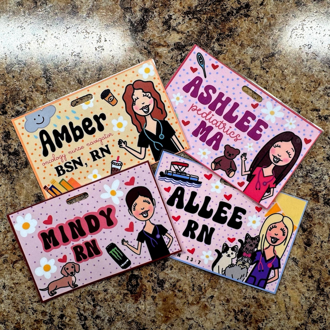 CUSTOMIZED Badge Buddies! for Healthcare Workers, Teachers, Etc. - Etsy
