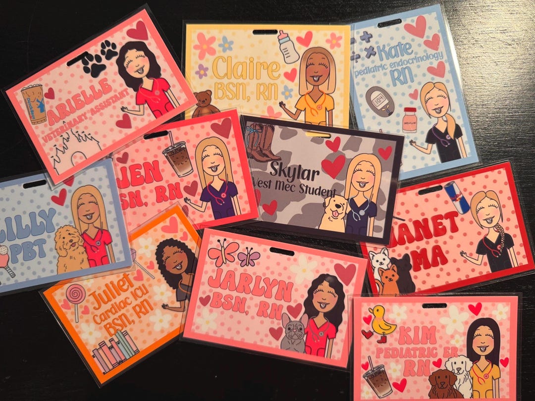 CUSTOMIZED Badge Buddies! for Healthcare Workers, Teachers, Etc. - Etsy