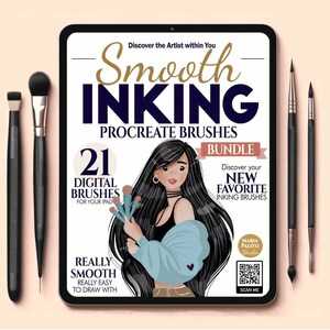 SMOOTH INKING Procreate Bundle, Outline Digital Drawing Brushes for Beginners and Pro Artists ...