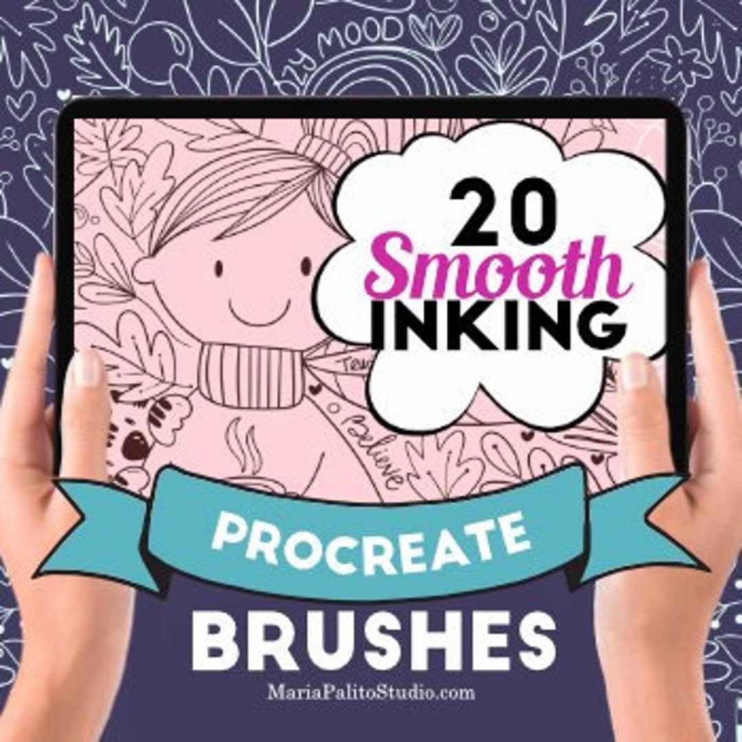 LINEART Procreate Brushes INKING Outline Digital Drawing Fine - Etsy
