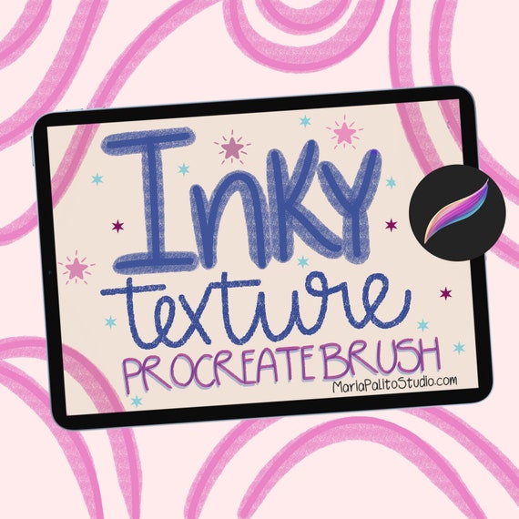 3 INKY Procreate Brush Set for Texture, Digital Lettering+Inking, Lineart, Digital Drawing ...