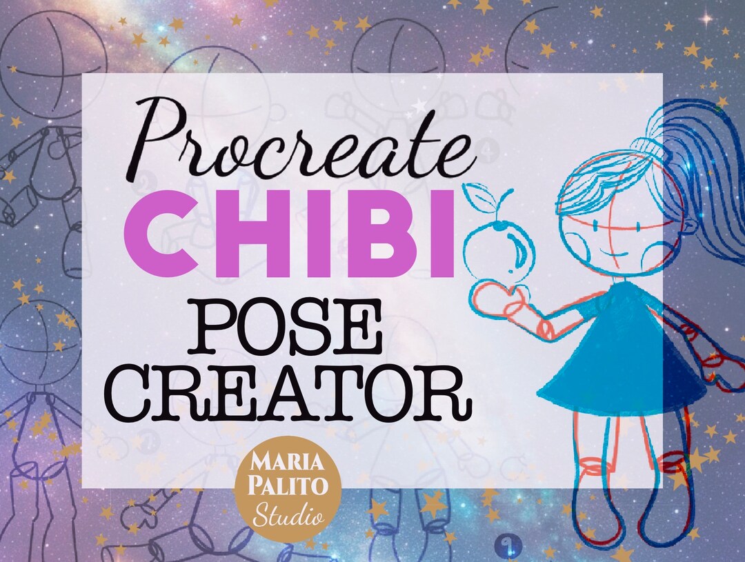 Procreate Chibi Pose Drawing Tool Beginner Body Drawing Set Articulated ...