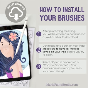 Beginners Procreate Brushes for Drawing Stamp Brushes Practice Brushes ...