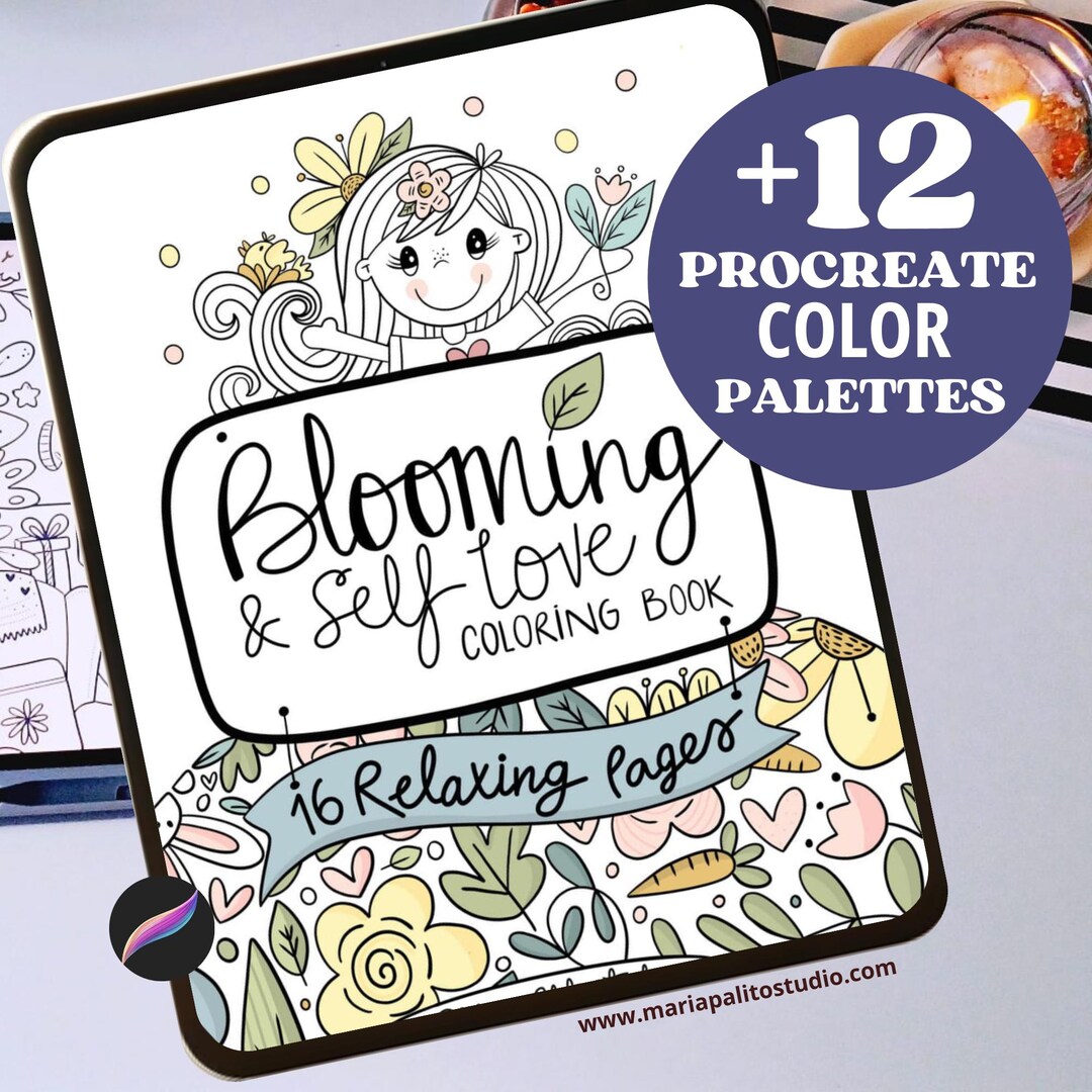 Anxiety Procreate Coloring Book Set Bundle 16 Digital Coloring Pages ...