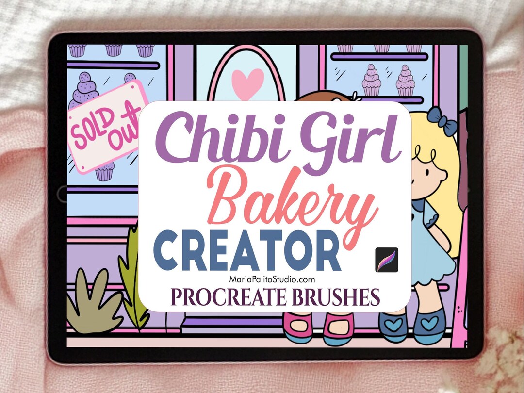 Chibi Bakery Procreate Stamps Creator Design Your Bakery Brushes Cute ...