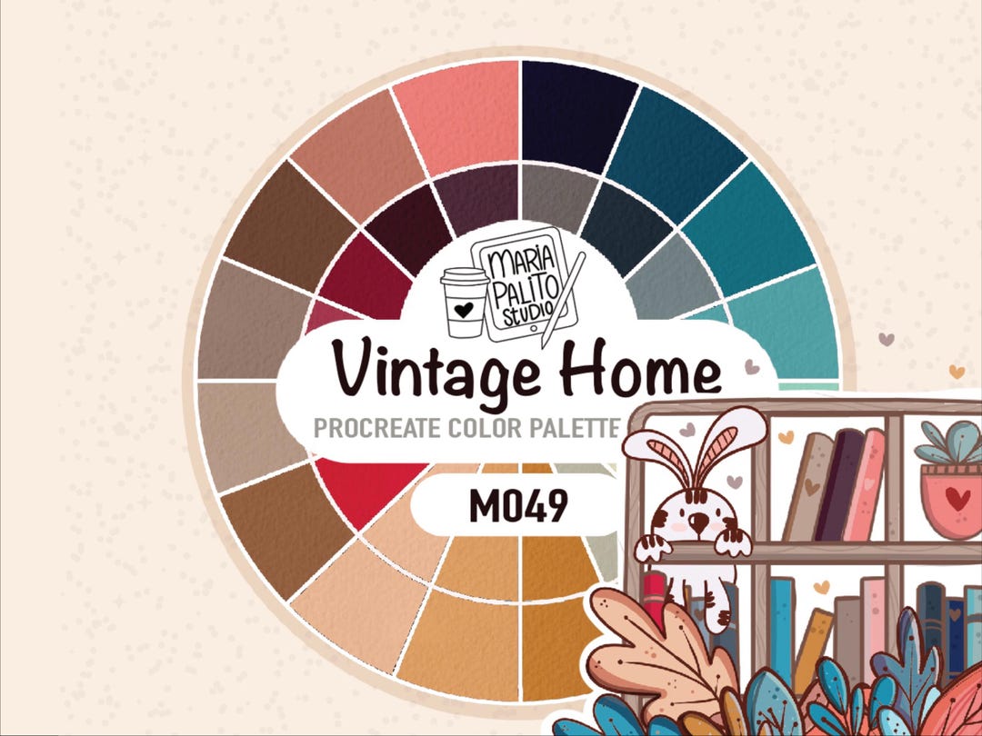 Procreate Color Palette "vintage Home" Premade Colors for Coloring and ...