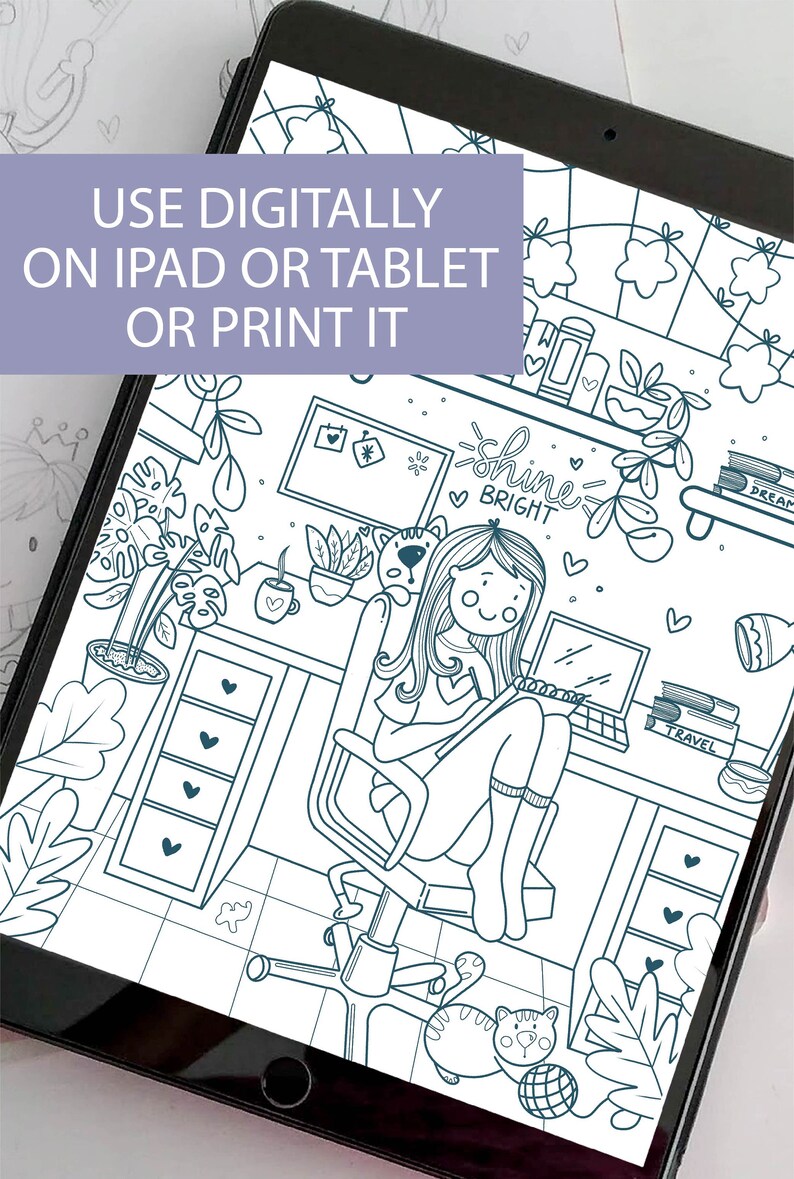 PROCREATE BUNDLE 30 Procreate Brushes Digital Coloring Book - Etsy