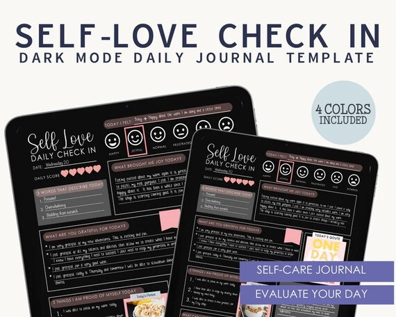 Self-Love DIGITAL JOURNAL Pages for Goodnotes or Notability Daily ...