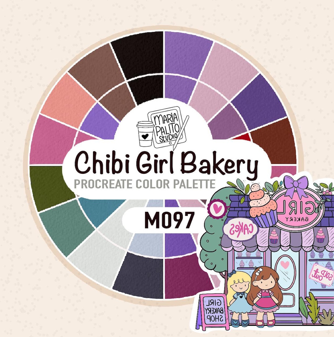 Procreate Color Palette "chibi Bakery" Premade Colors for Coloring and ...