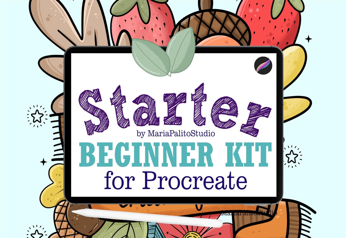 Beginner Procreate Kit Brushes for Drawing Stamp Brushes Practice ...