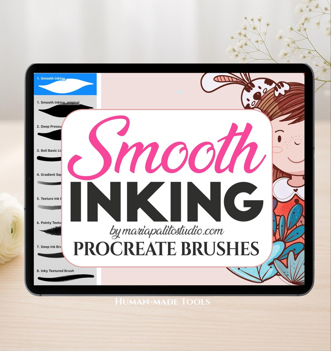 Procreate Smooth Inking Brushes for Clean Illustration Lineart for iPad ...