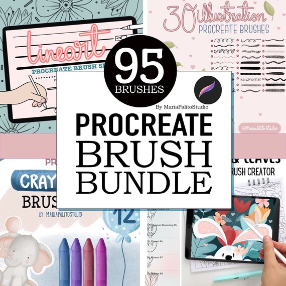 Procreate Bundle Procreate Brushes Beginner And Advance Learning Ipad Procreate Brush Set