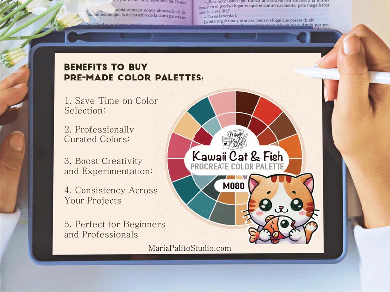 Procreate Color Palette "kawaii Cat & Fish" Premade Fall Colors for ...