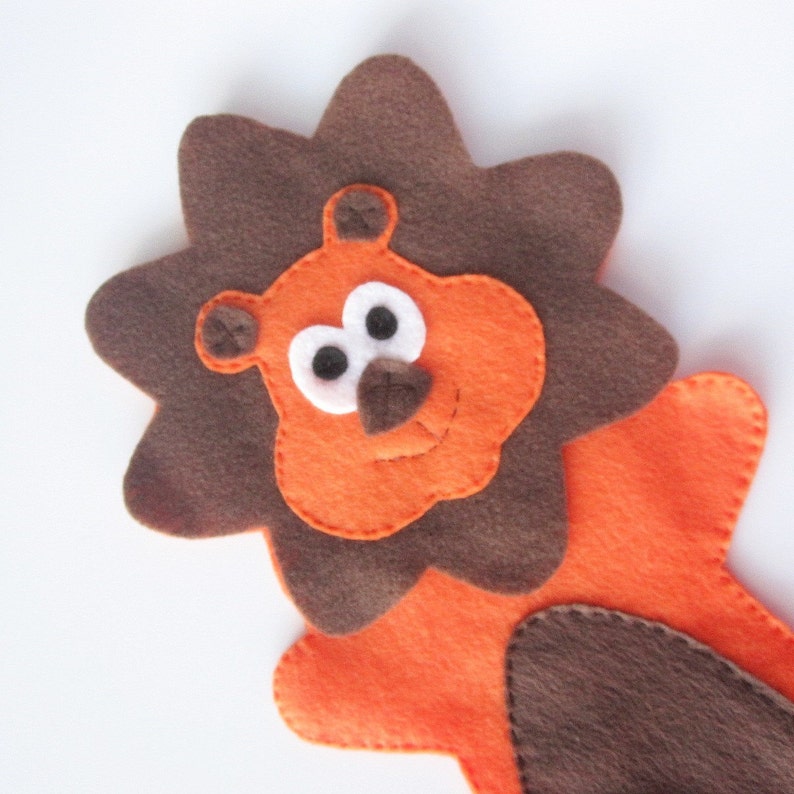 Lion Puppet Pattern Lion Hand Puppet Felt Lion Sewing | Etsy