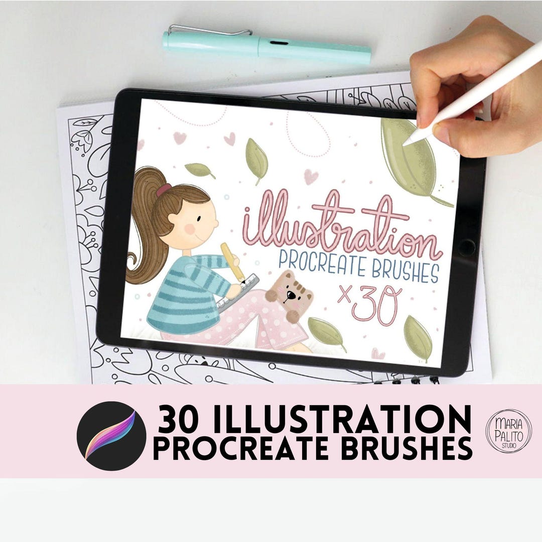 Procreate Brushes: Illustration Art Tools for iPad (30 Brushset + PDF ...