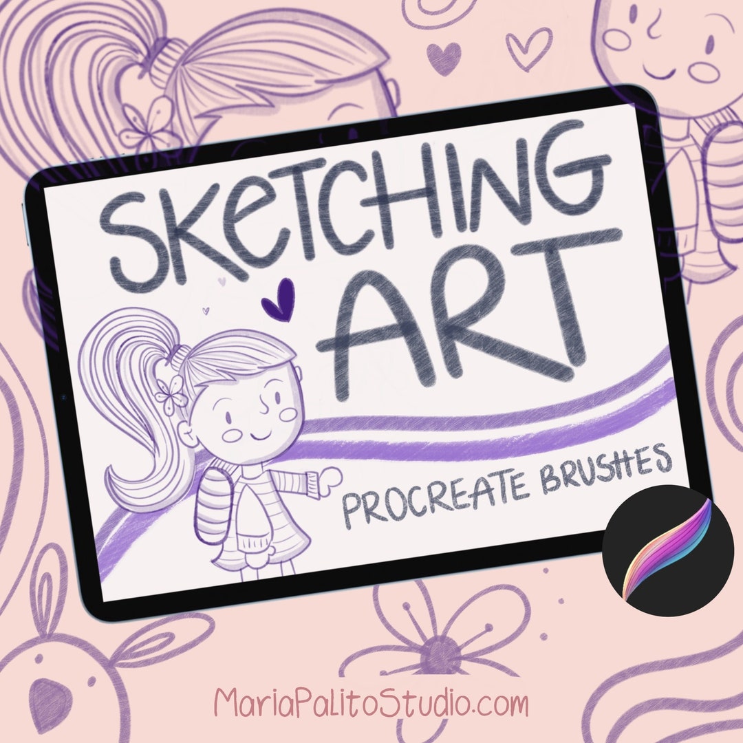 10 Sketching PROCREATE Brushes for Beginner Artists iPad Digital Art ...