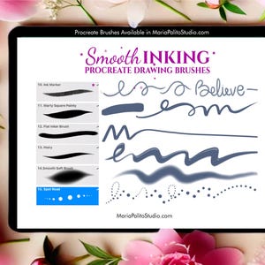 15 INKING Procreate Brushes Smooth Inking Lineart Outline Illustration ...