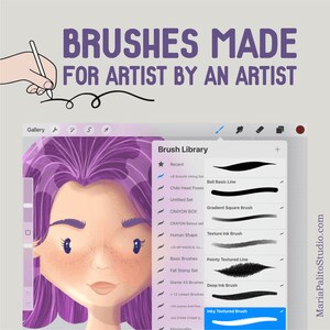 12 MULTI LINE Procreate Brushes Outline Lineart Procreate Brushes Four ...