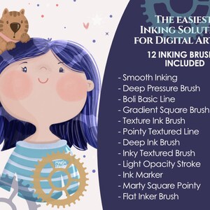 12 SMOOTH INKING Procreate Brushes for Inking Digital Art Lineart and Outline Drawing Brush Set ...