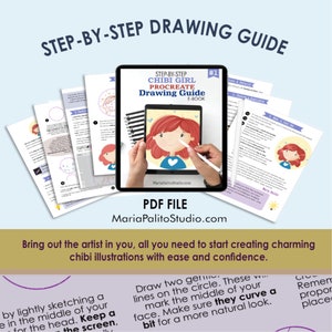 Chibi Procreate Drawing Guide, Step by Step Tutorial, Cute Children ...