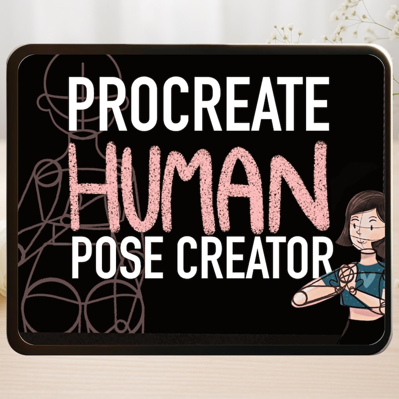 Procreate Human Body Pose Brushes CREATOR Drawing Tool: Anatomy Body ...
