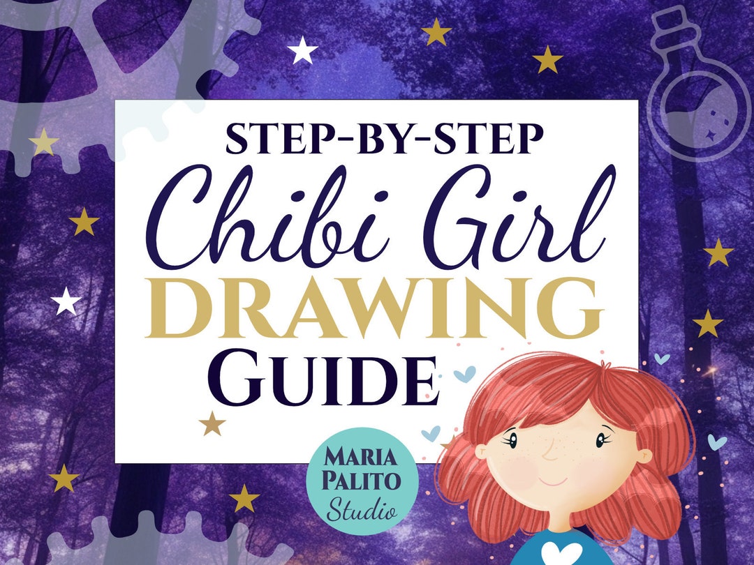Chibi Procreate Drawing Guide, Step by Step Tutorial, Cute Children ...