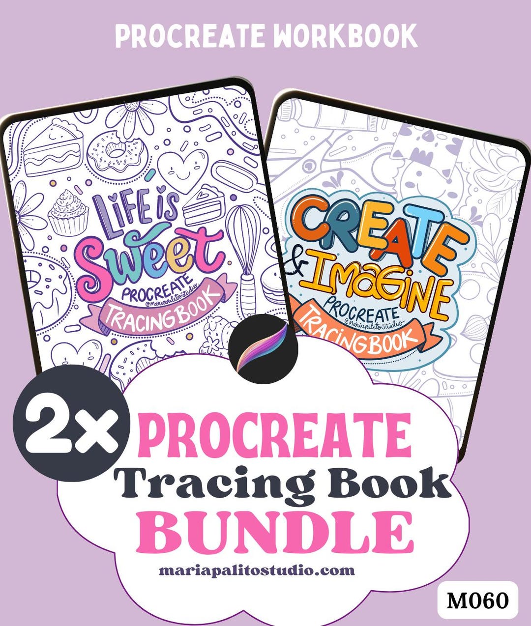 Tracing Book Bundle X 2 Procreate Tracing Books "life is Sweet" "create ...