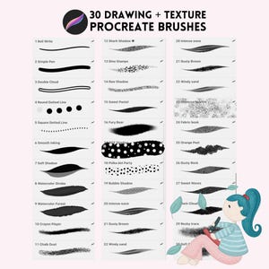 Procreate Blooming Coloring Book M001 + 30 Procreate Brush Set | Digital Art Therapy for Stress ...