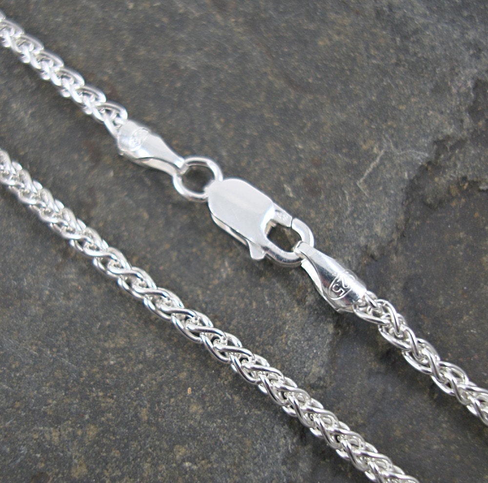 Wheat Chain Spiga Chain Sterling Silver Sterling Chain | Etsy