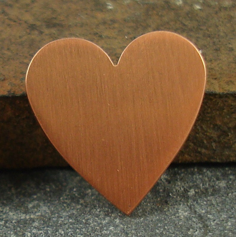 15mm Copper Heart Blank Solid Copper Disc 18 Gauge Heart | Etsy