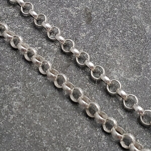 Silver Rolo Chain - Etsy