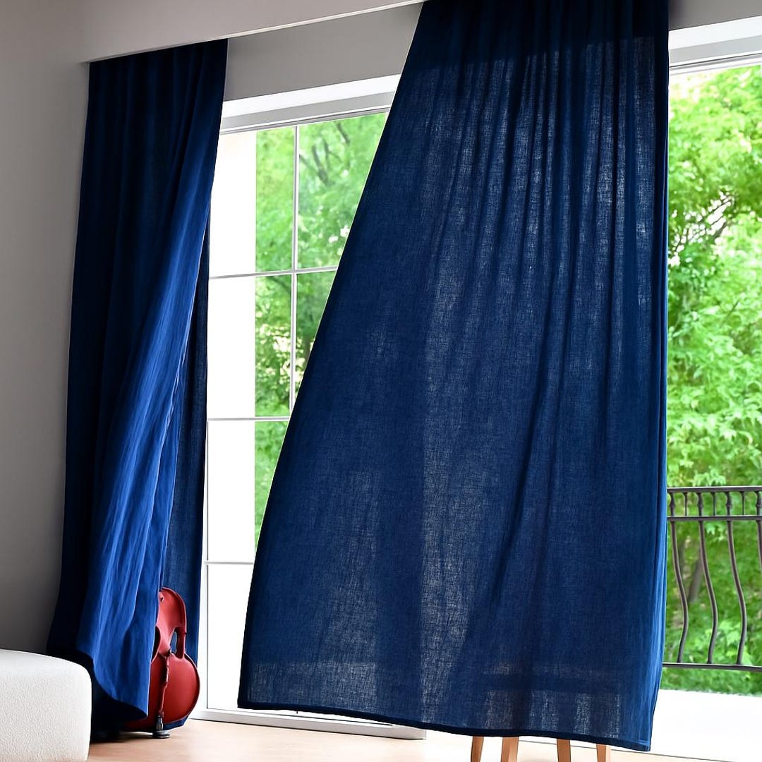 Custom Linen Drapery Panel | Natural Linen Panel | 80+ Colors |grommet ...