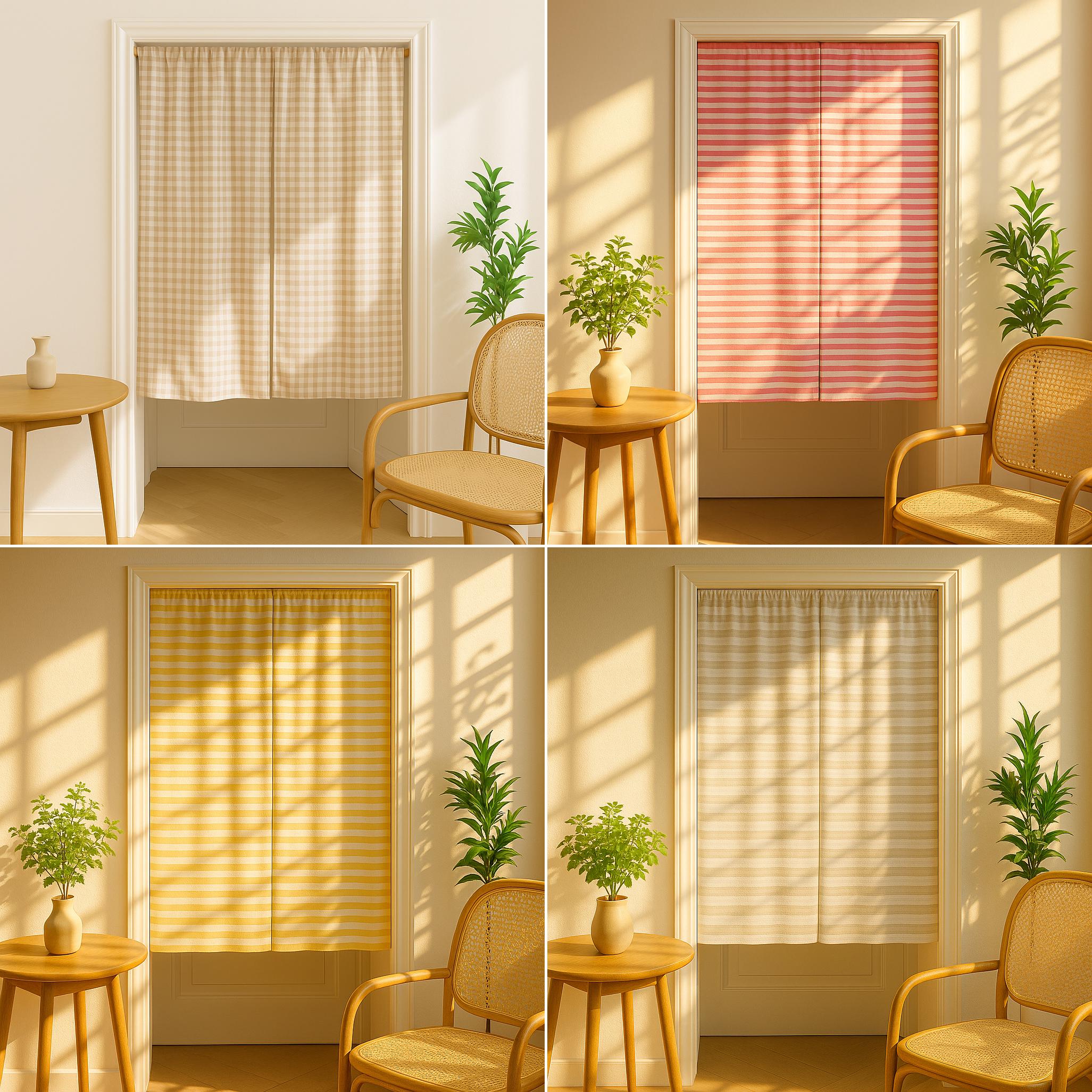 Linen Noren Door Curtain | 100 Colors & Patterns | Japanese Style ...