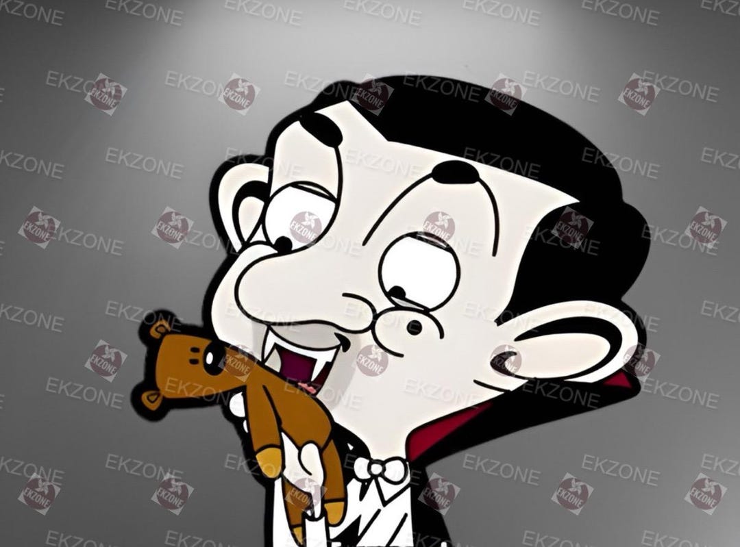 Mr. Bean Vampire Sticker | Funny Halloween Decal | Count Dracula ...