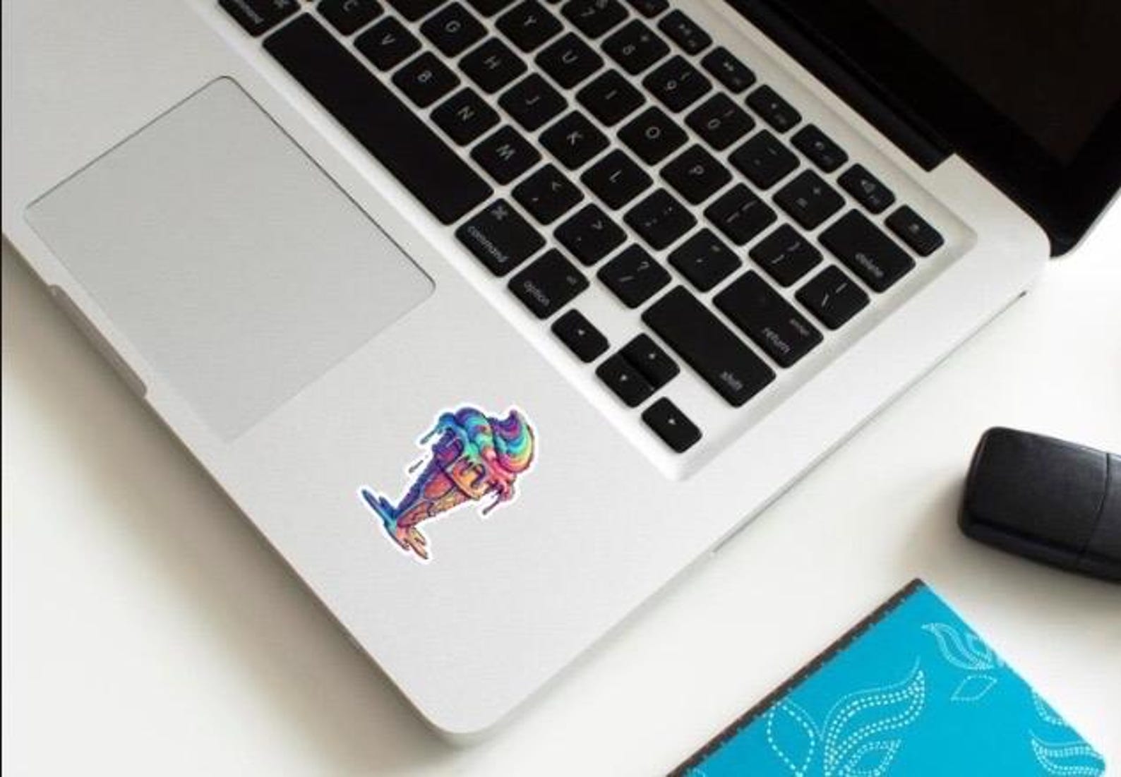 Glow in the Dark Melting Ice Cream Sticker | Psychedelic Dessert Decal ...