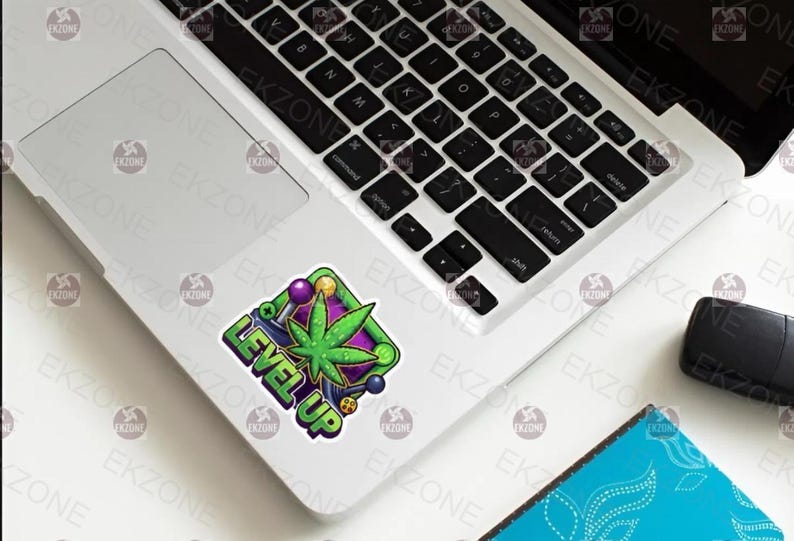 Level up Gamer Cannabis Sticker | Arcade Weed Leaf Decal - Etsy UK