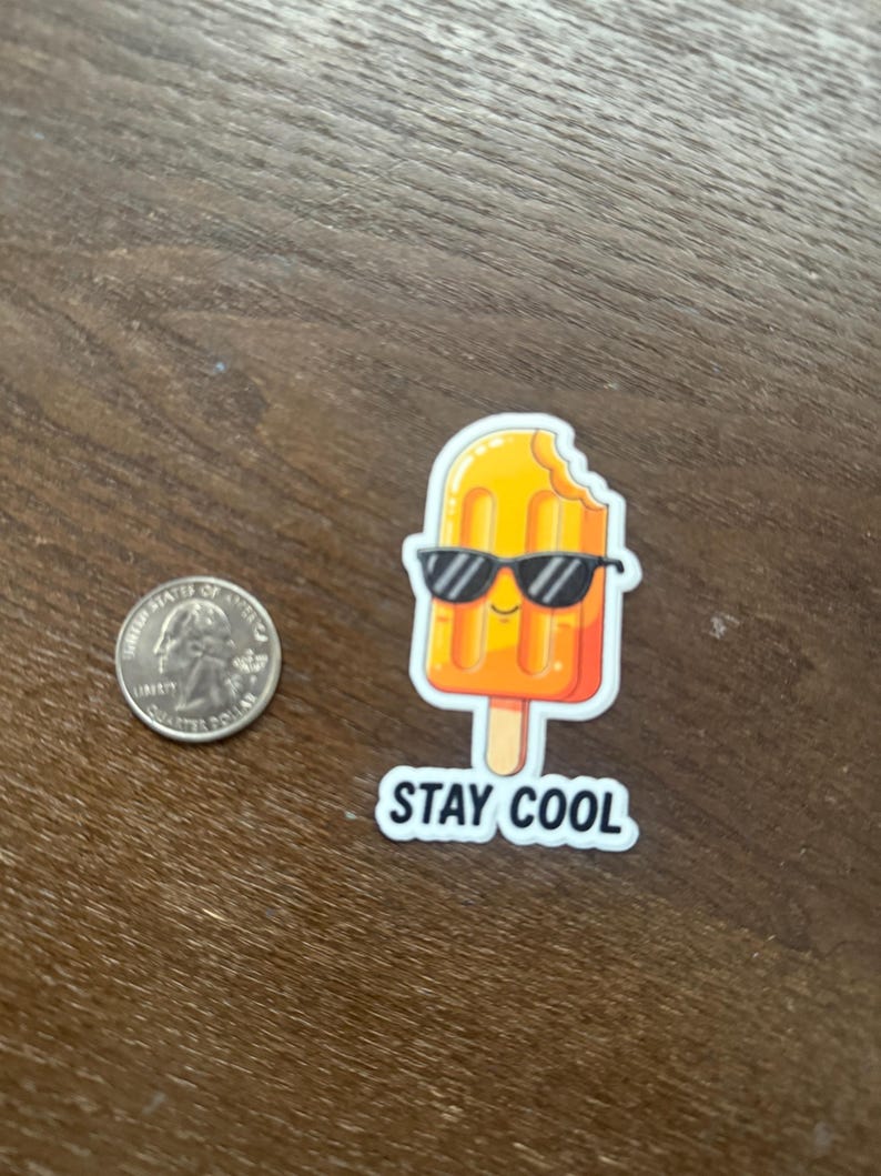 Stay Cool Popsicle Sticker | Funny Summer Vibe Decal | Sunglasses Ice ...