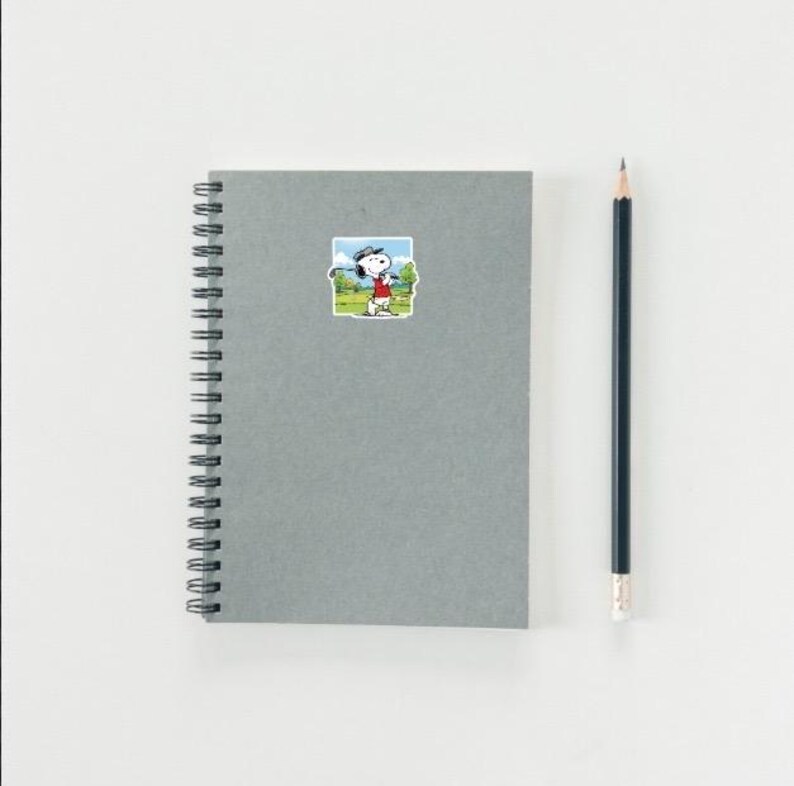 Snoopy Golfing Sticker | Peanuts Golf Decal | Cute Golfer Dog Art ...