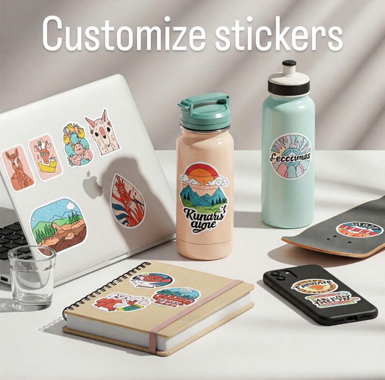 Custom Sticker - Personalized Vinyl Decal for Laptop, Water Bottle ...