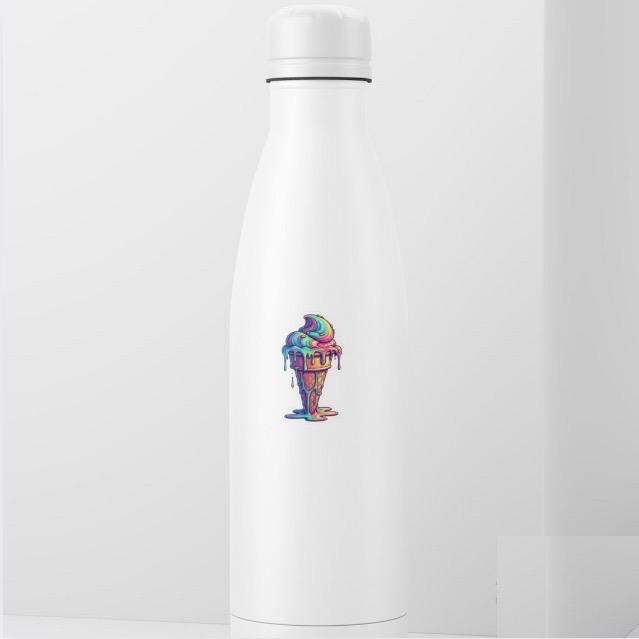 Glow in the Dark Melting Ice Cream Sticker | Psychedelic Dessert Decal ...