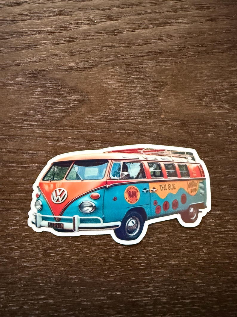 VW Bus Sticker Pack (set of 5) - Van Life Hippie Decals - Retro Road ...