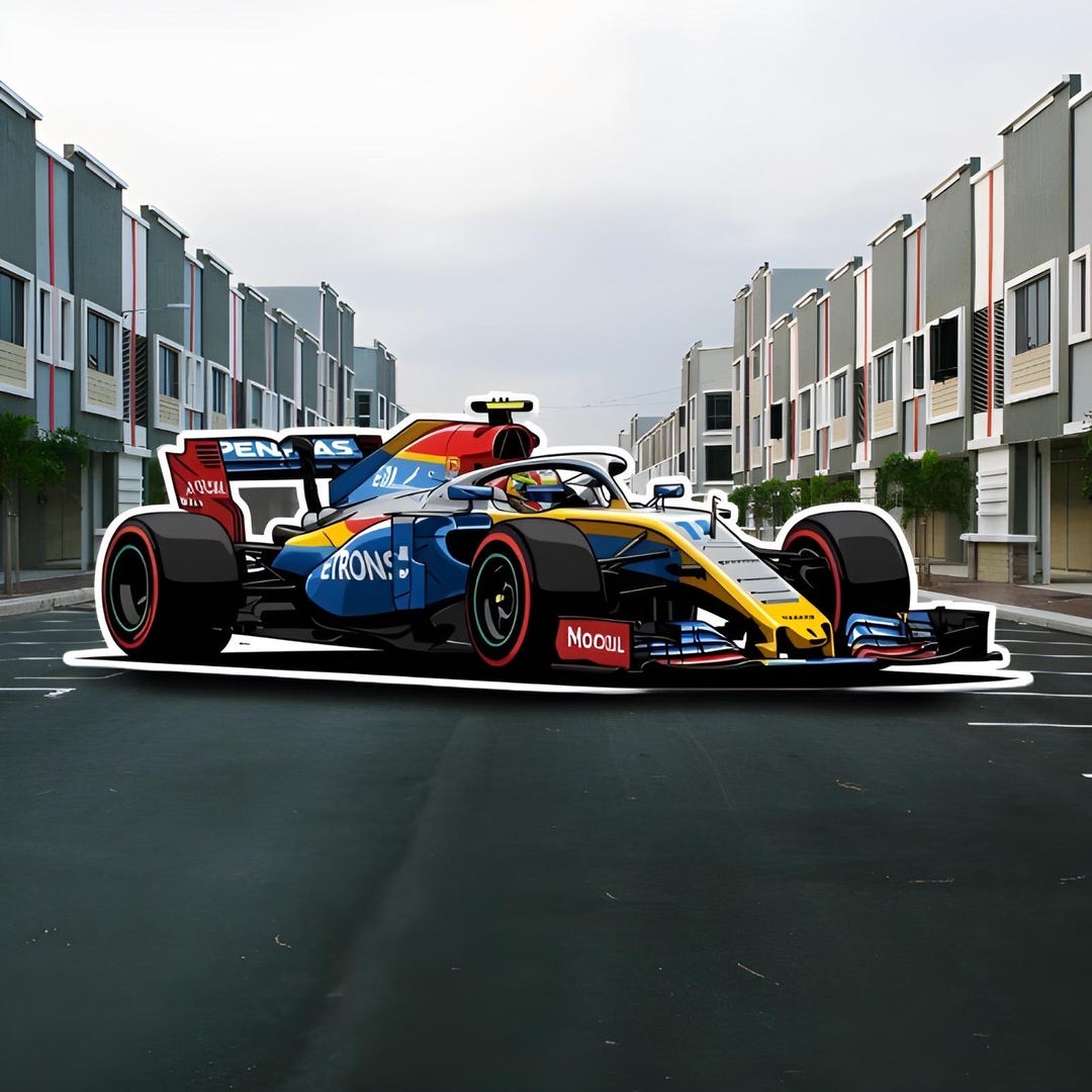 Formula 1 Style Racing Car Sticker - F1 Inspired Decal - Motorsport ...