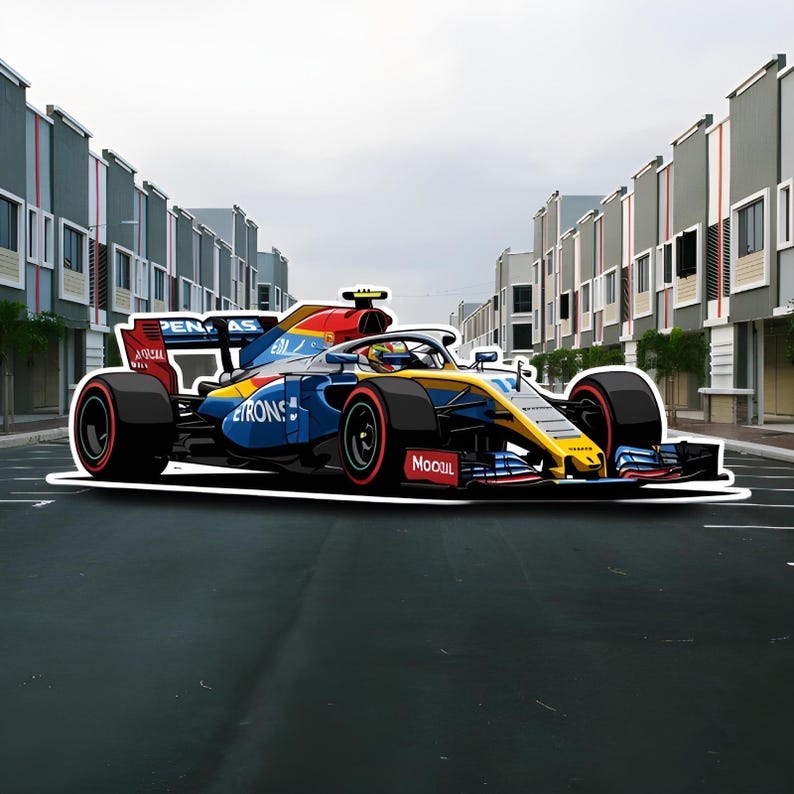 Formula 1 Style Racing Car Sticker - F1 Inspired Decal - Motorsport ...