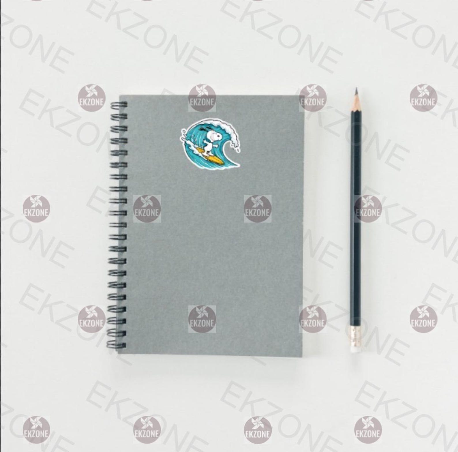 Snooop Surfing Sticker | Peanuts Ocean Wave Decal | Beach Vibe Art ...