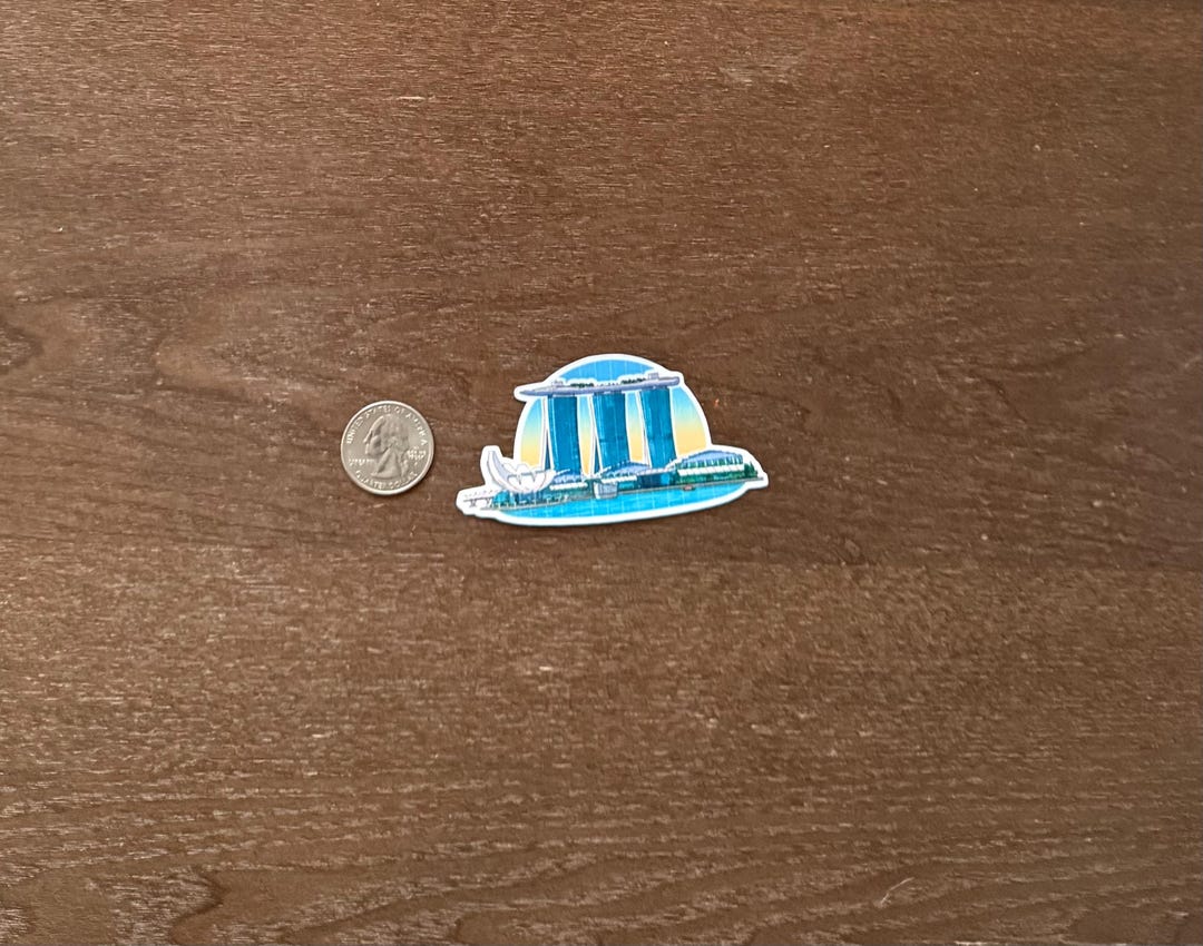 Sticker Marina Bay Singapore Hotel Waterproof/ Hand Made/ Protecting ...