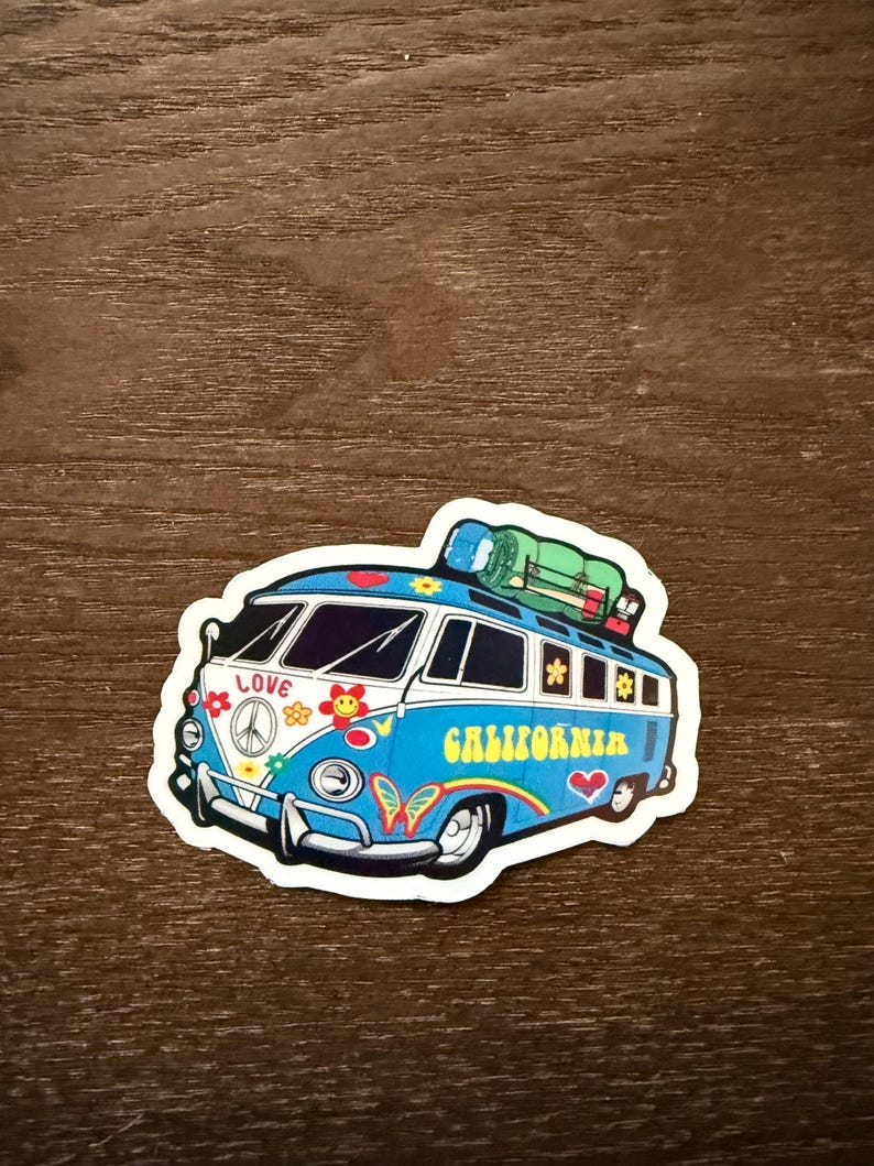VW Bus Sticker Pack (set of 5) - Van Life Hippie Decals - Retro Road ...