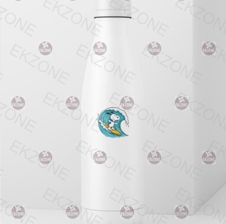 Snoopy Surfing Sticker | Peanuts Ocean Wave Decal | Woodstock & Charlie ...